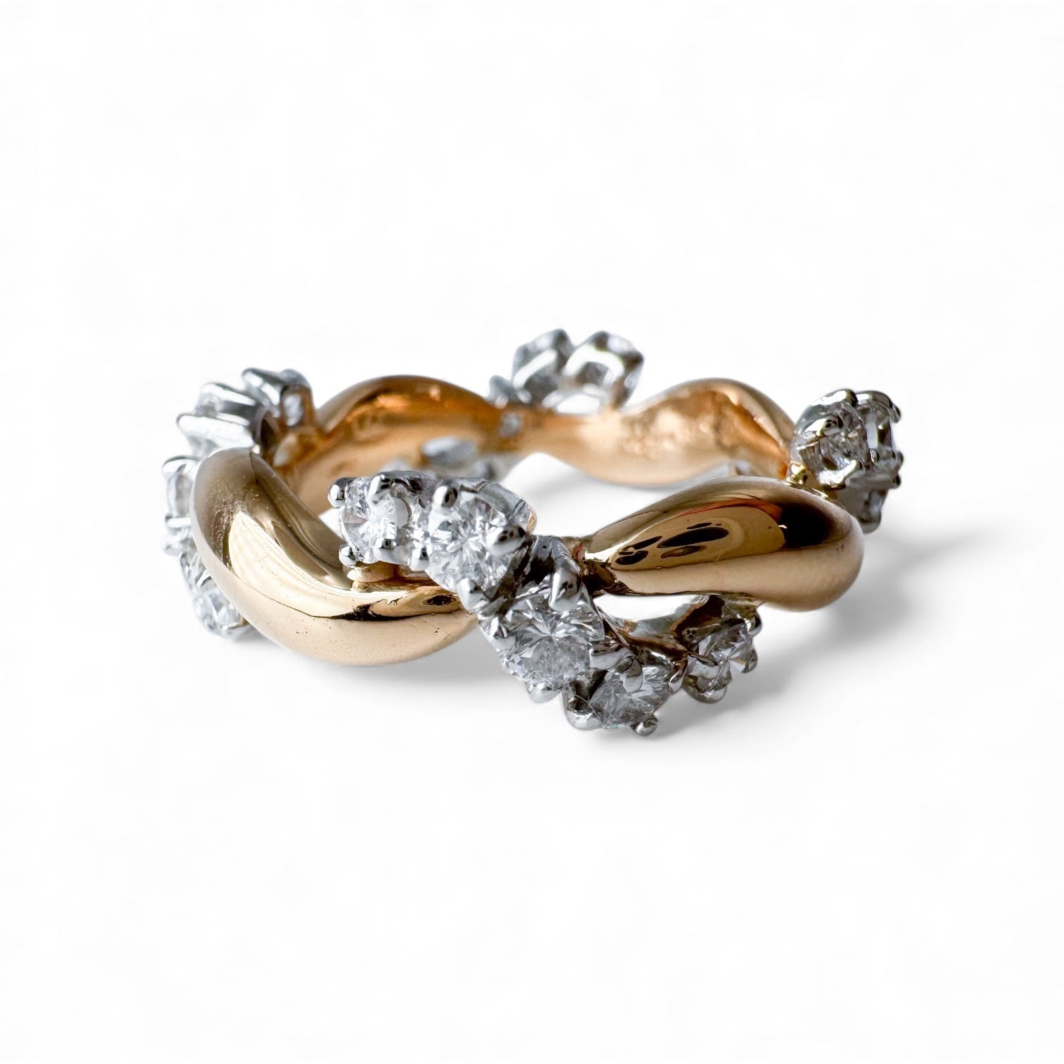 18k/Plat Two Tone Eternity Estate Ring – Good Old Gold